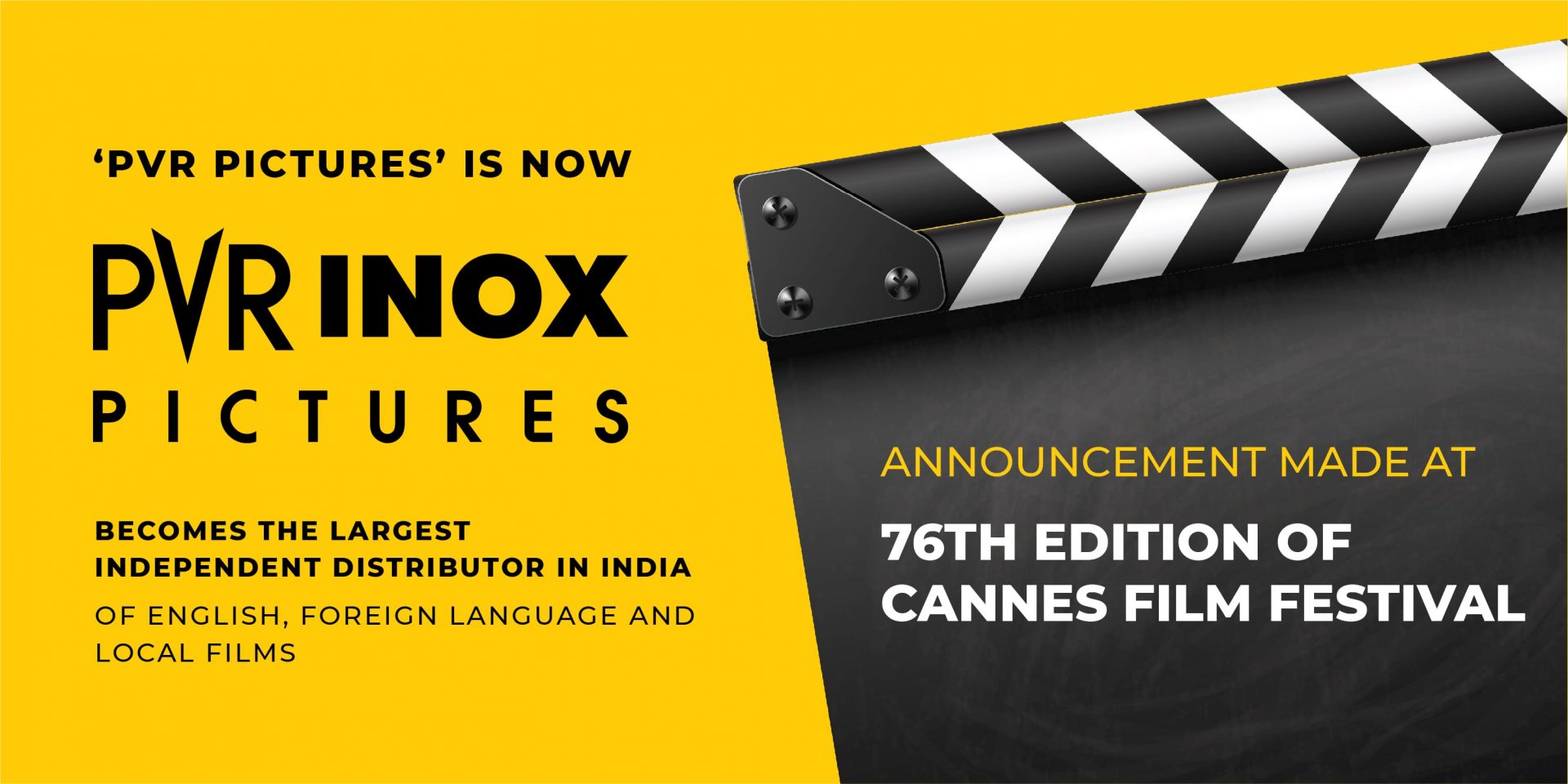 PVR PICTURES IS NOW PVR INOX PICTURES | 17 May, 2023 - Film Information